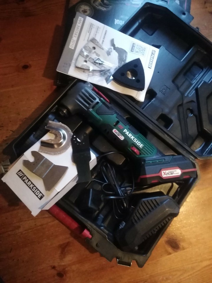 Parkside Cordless 20V Multi - Purpose Tool, Includes 2Ah Battery and ...