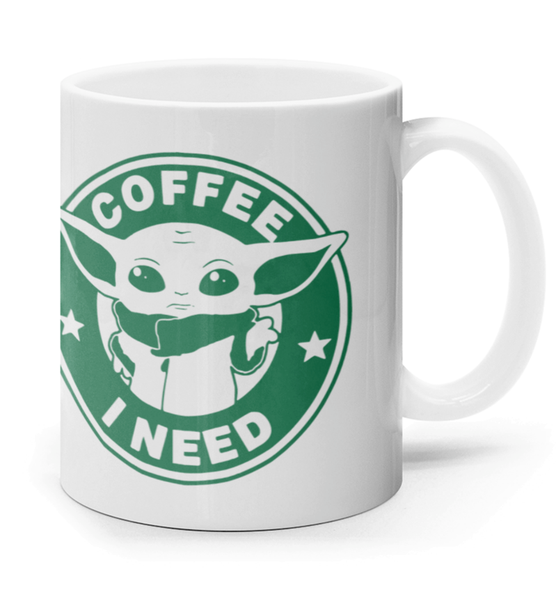 Star Wars Funny Baby Yoda coffee I need, mug Tea cup Mug Birthday ...