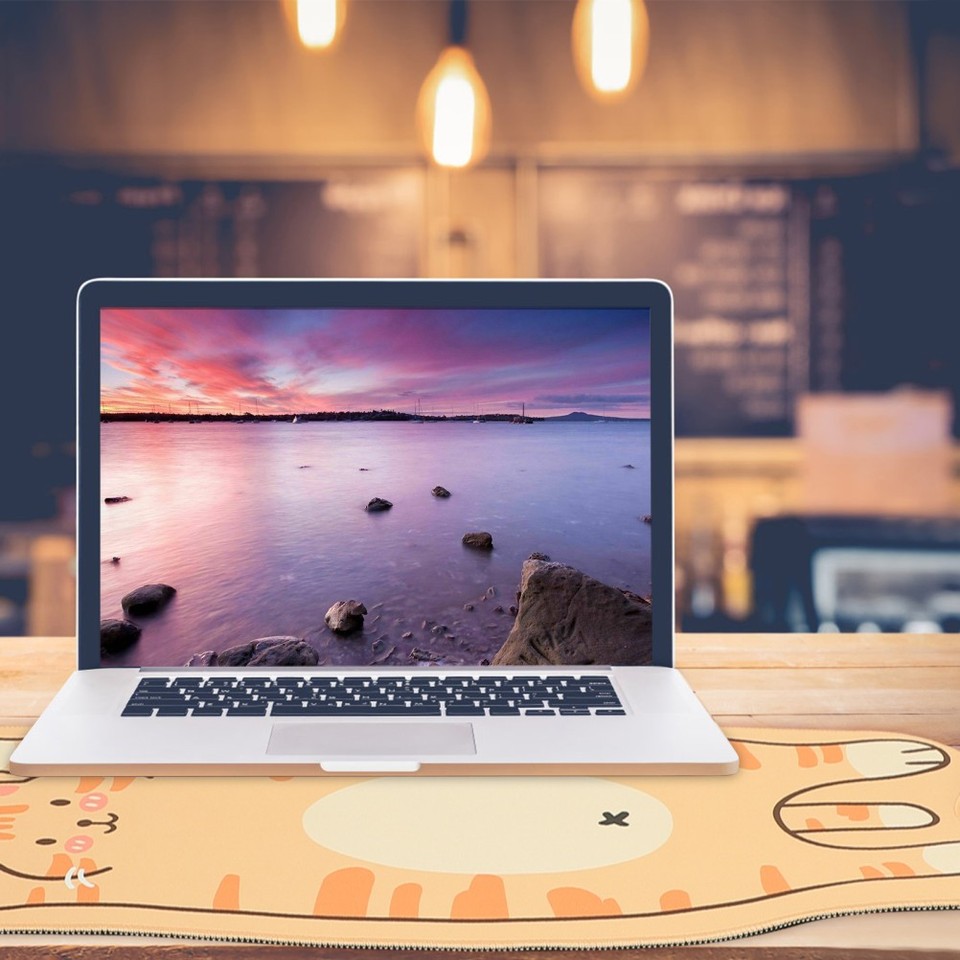 Cartoon Mouse Pad Long Keyboard Desk Pad Non-Slip Mouse Mat Laptop Desk ...