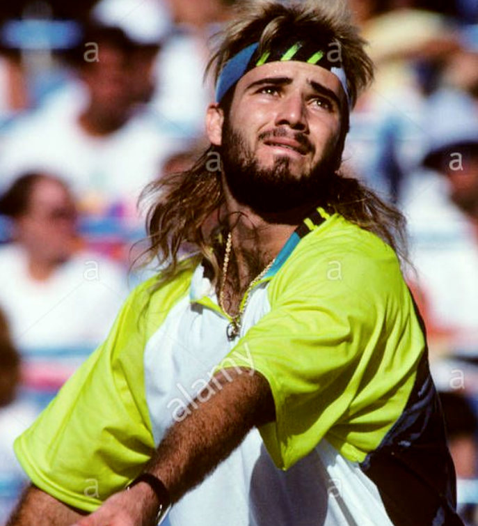 1 NIKE CHALLENGE COURT ANDRE AGASSI BANDANA HEADBAND BLACK TURQUOISE US ...