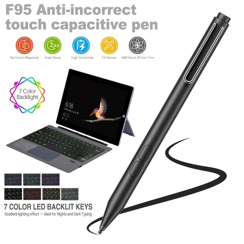 Touchpad Keyboard With Stylus Pen For Microsoft Surface Pro 9/X/8/7/6/5 ...