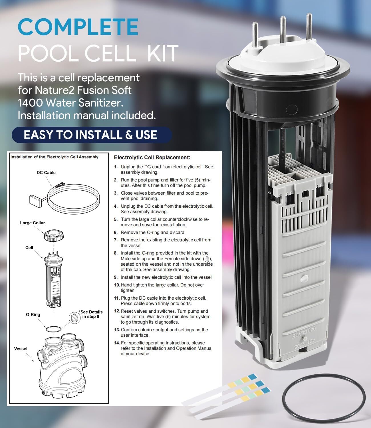 for Zodiac R0503000 Nature2 Fusion Soft 1400 Cell Replacement Kit ...