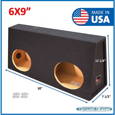 6X9" Dual Sealed Speaker Box Subwoofer Enclosure Sub Box Ground Shaker ...