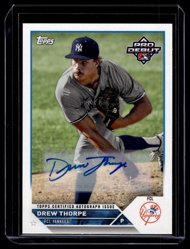 Drew Thorpe 2023 Topps Pro Debut Autograph Auto Card #PD-104 | eBay
