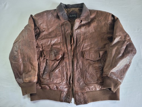 Rafferty Large Leather Bomber Jacket Brown Vintage | eBay