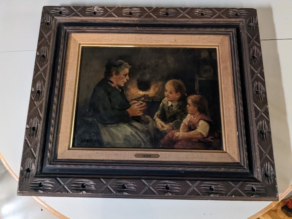 Artist, "Verner" Original Art American Southern Woman & Children ...