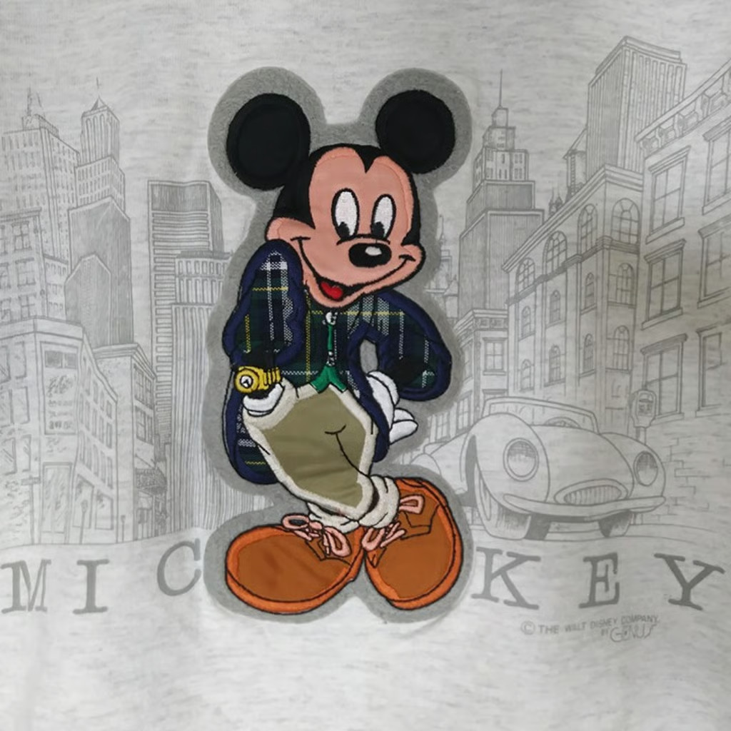 Vintage Disney Dapper Mickey Mouse Embroidered Patch … - Gem