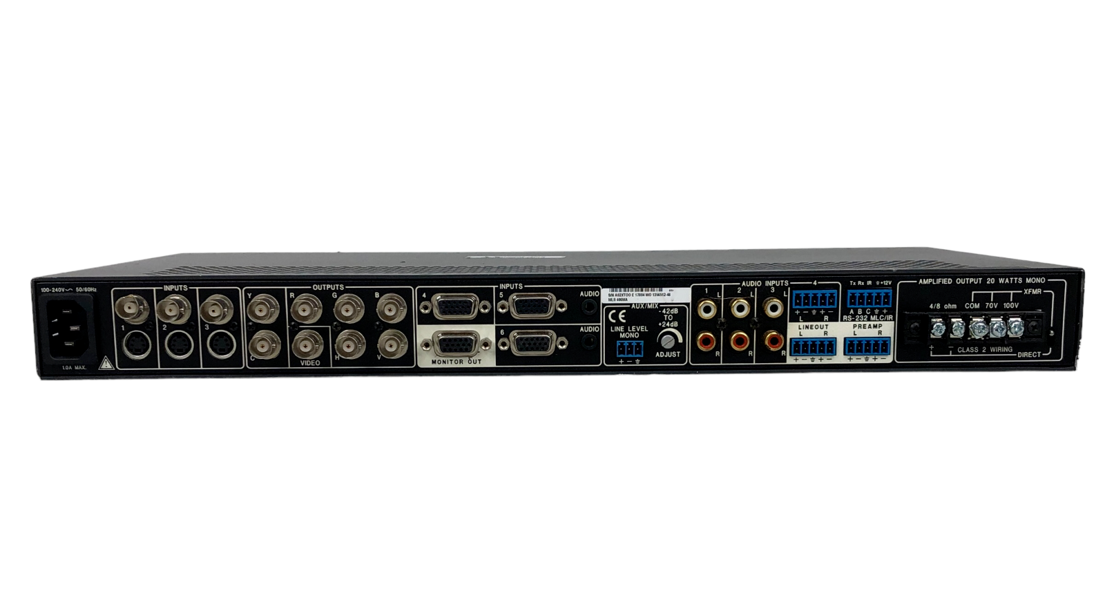 Extron MLS 406MA Media Link Switcher AV Switch Pro Audio Rack Mount ...