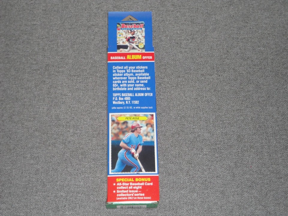 1983 Topps Baseball Album Stickers Box 30 Unopened Pete Rose Set #7 | eBay