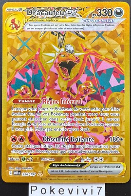 Carte Pokemon DRACAUFEU 228/197 EX GOLD EV3 Ecarlate et Violet 3 OBF FR ...