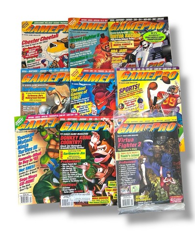 Vintage Game Pro Magazine 90s Lot GamePro Nintendo Power 1990s Lot 1992 ...
