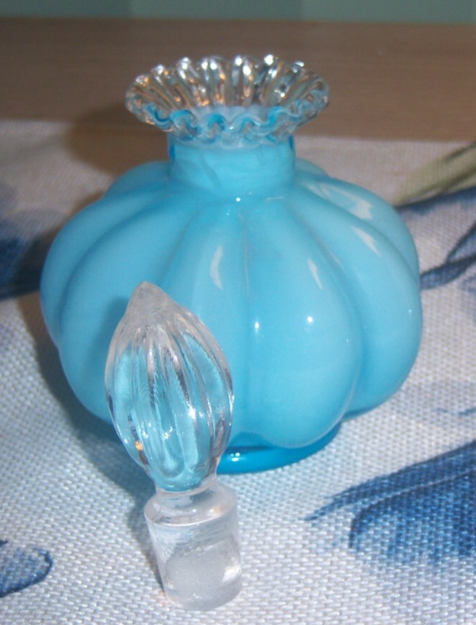 VINTAGE FENTON HB GLASS MELON SHAPED PERFUME BOTTLE c. 1940 ITEM C | eBay