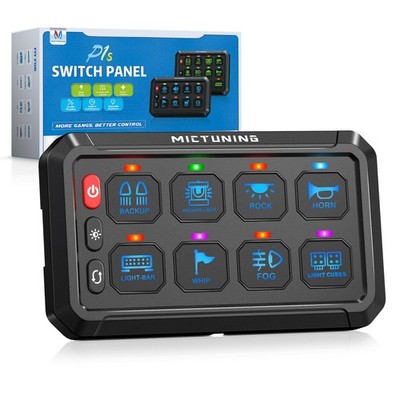 8 Gang LED Touch Switch Panel - Led Light Bar ON-OFF Switch Control ...