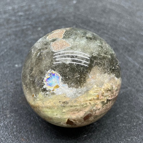 132g Natural Rock Green Phantom Garden Quartz Sphere Polished Crystal ...