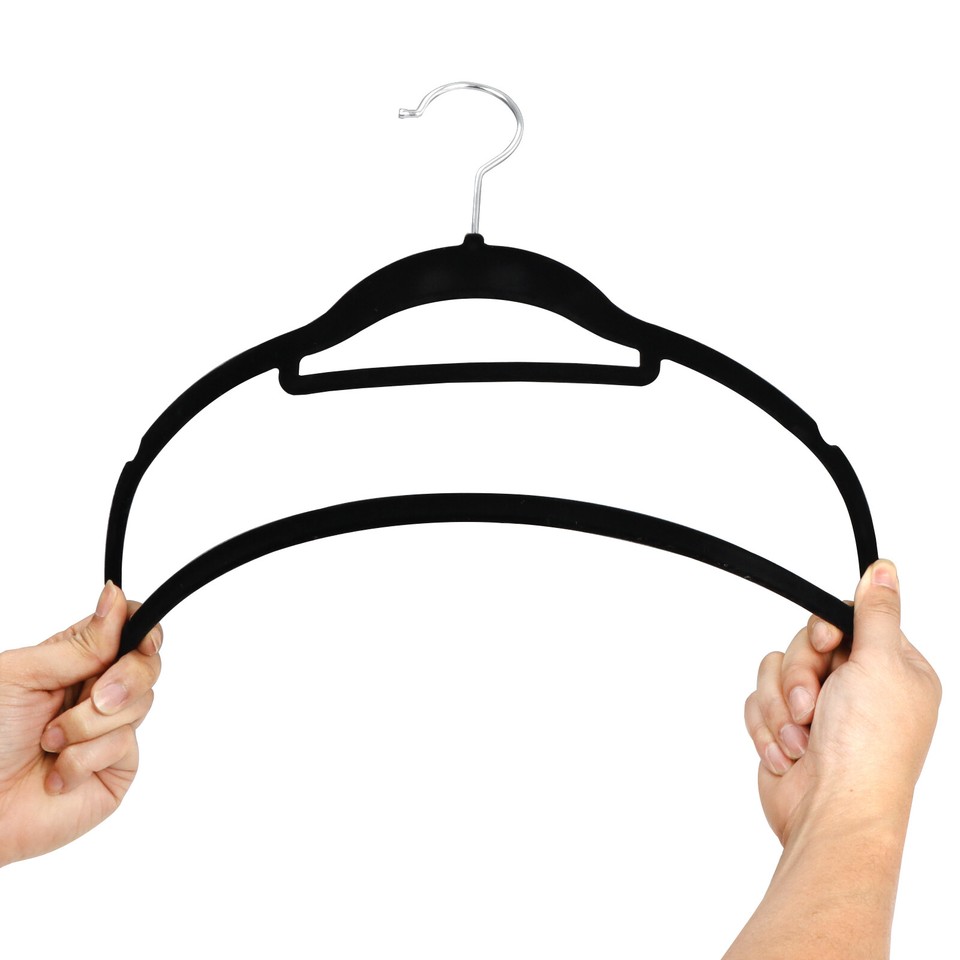 100PCS Velvet Hangers Premium Non-Slip Flocked Clothes Hangers Suit ...