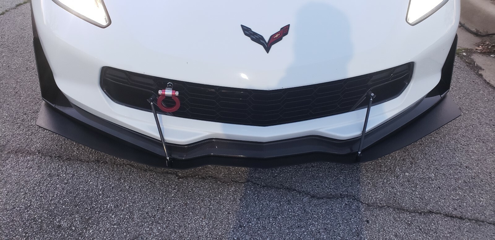 ABS undermount FRONT SPLITTER&2 SUPPORT RODS-2015-2019 for C7 Corvettes ...