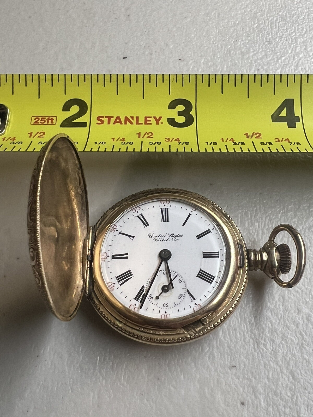 UNITED STATES WATCH COMPANY POCKET WATCH! WORKING! BEAUTIFUL DETAILS ...