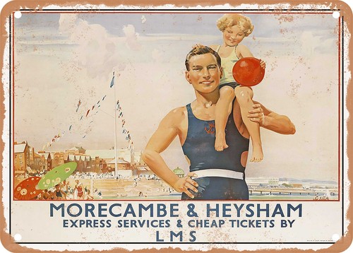 METAL SIGN - 1930 Morecambe Heysham LMS Vintage Ad | eBay