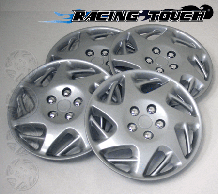 Wheel Cover Replacement Hubcaps 15" Inch Metallic Silver Hub Cap 4pcs ...