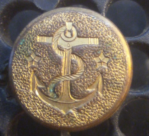 Navy Officer cuff button 1870-1918. D.Evans & Co Extra | eBay