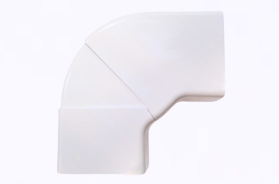 Durable Plastic Air Conditioning Trunking Adjustable Curve White 80x60 ...