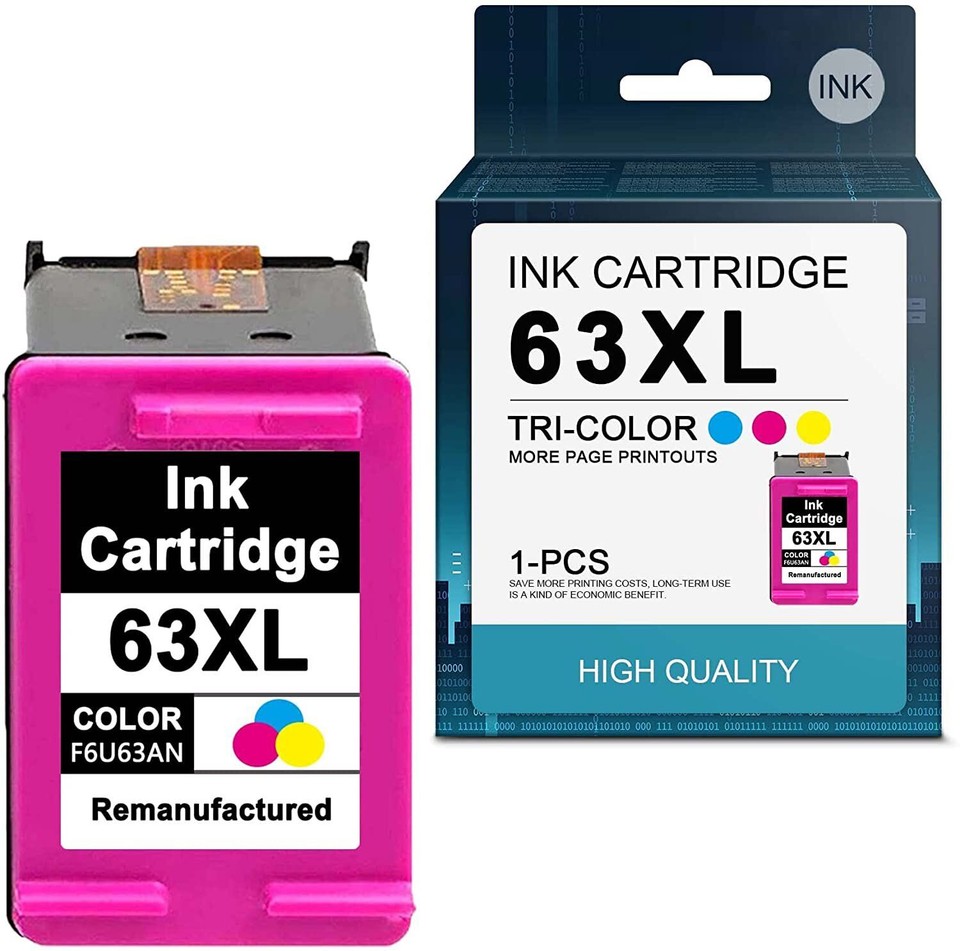 63XL XXL Ink Cartridge for HP OfficeJet 3830 4650 4655 5255 ENVY 4512 ...