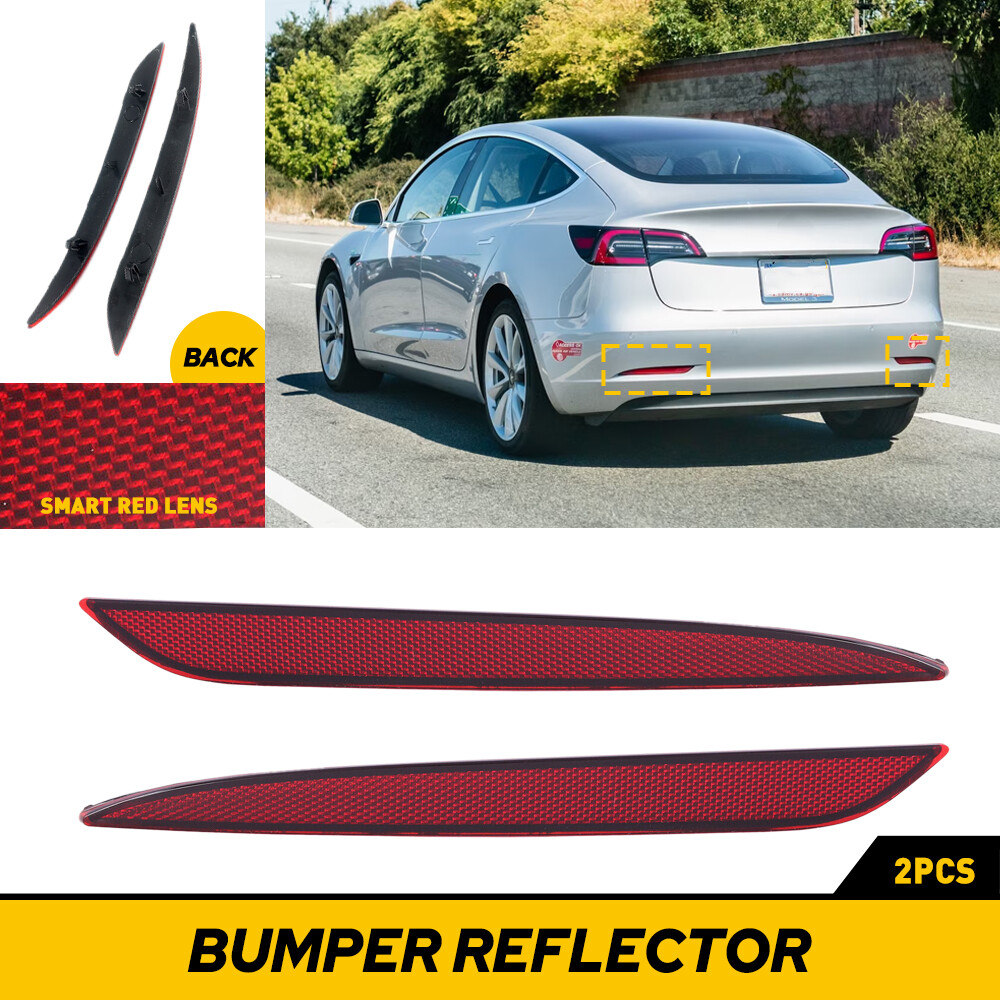 For 16-23 Tesla Model 3 Tail Rear Reflector Bumper Reflex Light left ...