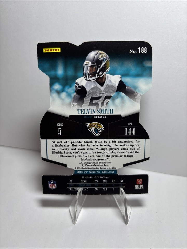 2014 Elite Turn of the Century 49/49 Telvin Smith Auto Red RC RARE! Cut ...