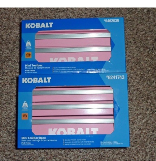 Kobalt Mini Toolbox 3-Drawer Top & Base Pink Steel Tool Box. | eBay
