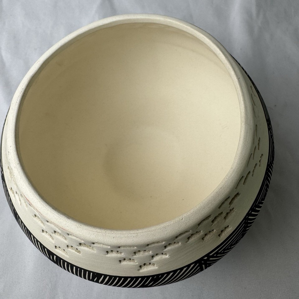 Beverly Garcia Handcoiled Acoma Pueblo Pottery Bowl Artist Signed | eBay