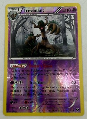 Pokemon Trevenant 55/146 XY Base Set Reverse Holo Rare NM | eBay