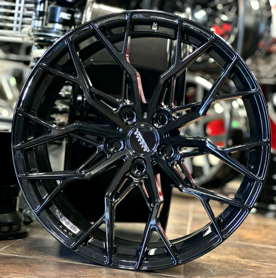 19X10 20X12 VARRO VD41x GLOSS BLACK WHEELS TIRES CORVETTE C6 C7 C8 Z51 ...