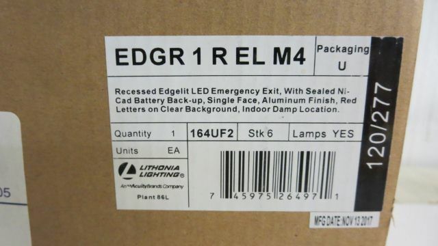 LITHONIA LIGHTING EDGR-R-REL-M4 LED Edge-Lit Exits | eBay