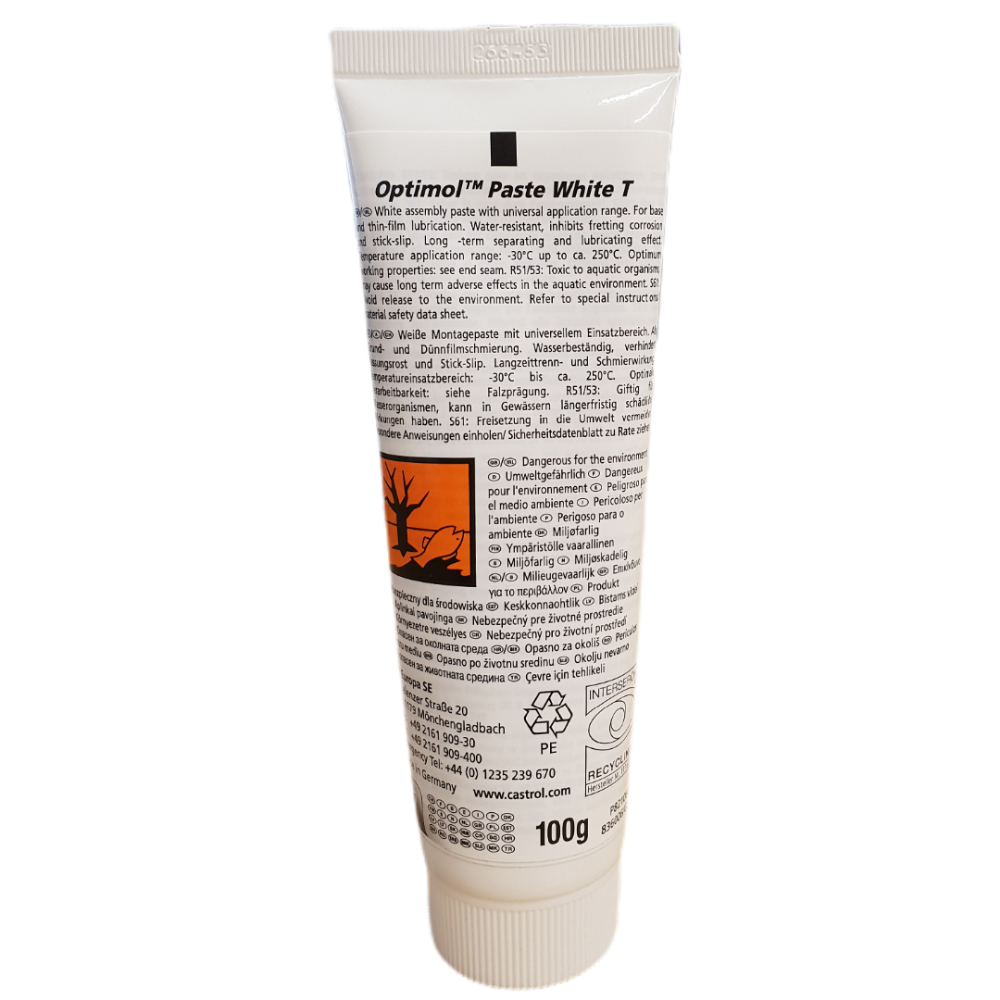 Castrol Optimol Paste White T Assembly Paste Molub-Alloy 100g Tube ...