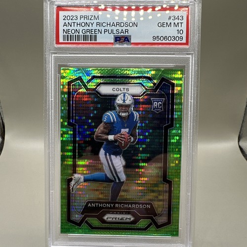 2023 Panini Prizm ANTHONY RICHARDSON RC NEON GREEN PULSAR PSA 10 GEM MT ...