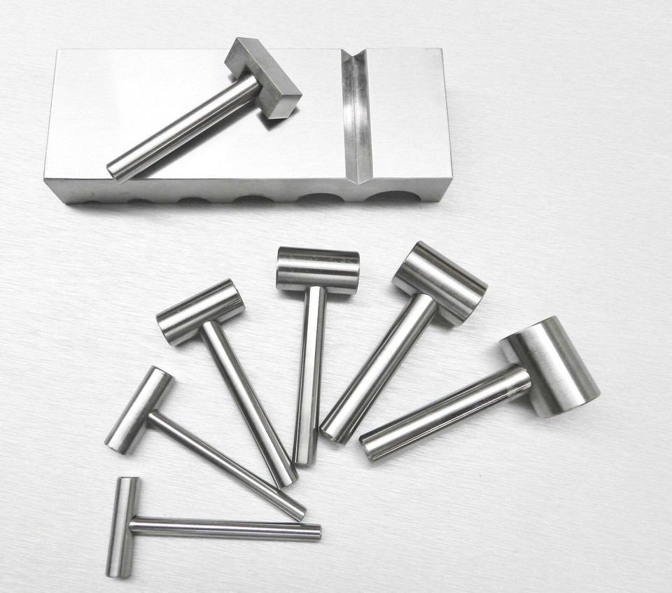 Swage Block Forming Dapping Steel U-Channel 7 Hammers - 6 Rounds 1 ...