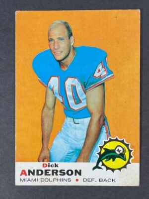 VINTAGE 1972 Topps Football DICK ANDERSON # 59 - ROOKIE CARD - EX Cond ...