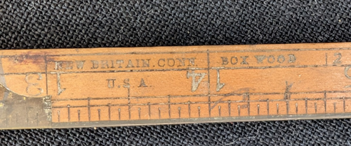ANTIQUE VINTAGE STANLEY RULE & LEVEL CO. No. 52 BOXWOOD & BRASS 24 ...