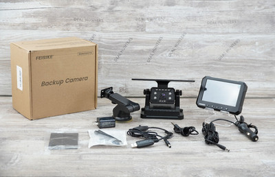 feisike solar wireless backup camera with 5-in monitor system model ...