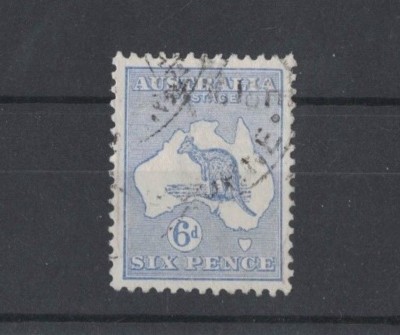 1915 Aust Roo 6d ultramarine third wmk SG 38 fine used | eBay