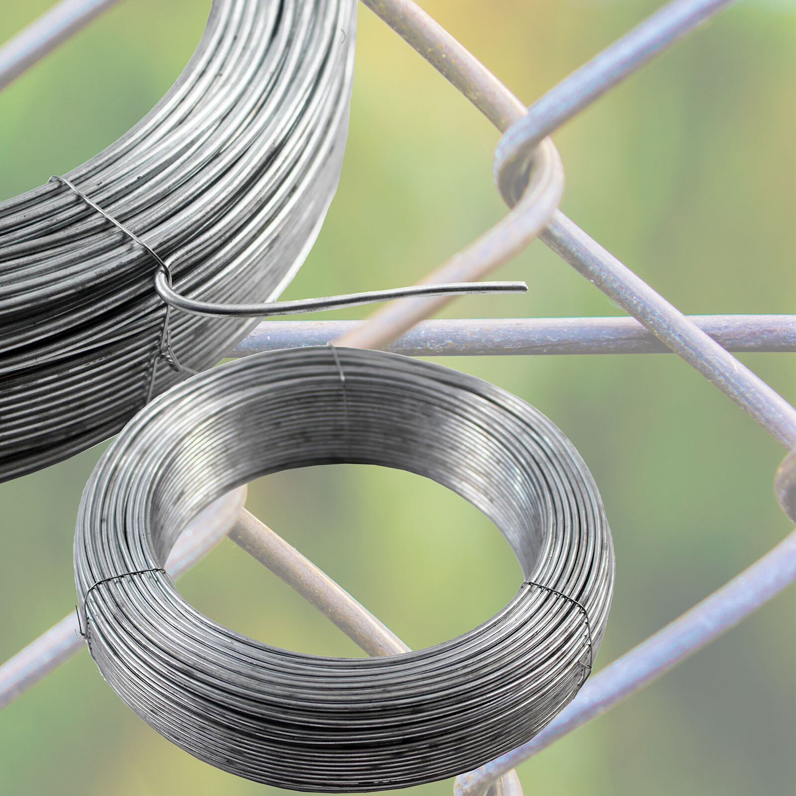 Tension Straining Line Wire Galvanised Steel 100m x 2.5mm Chain Link ...