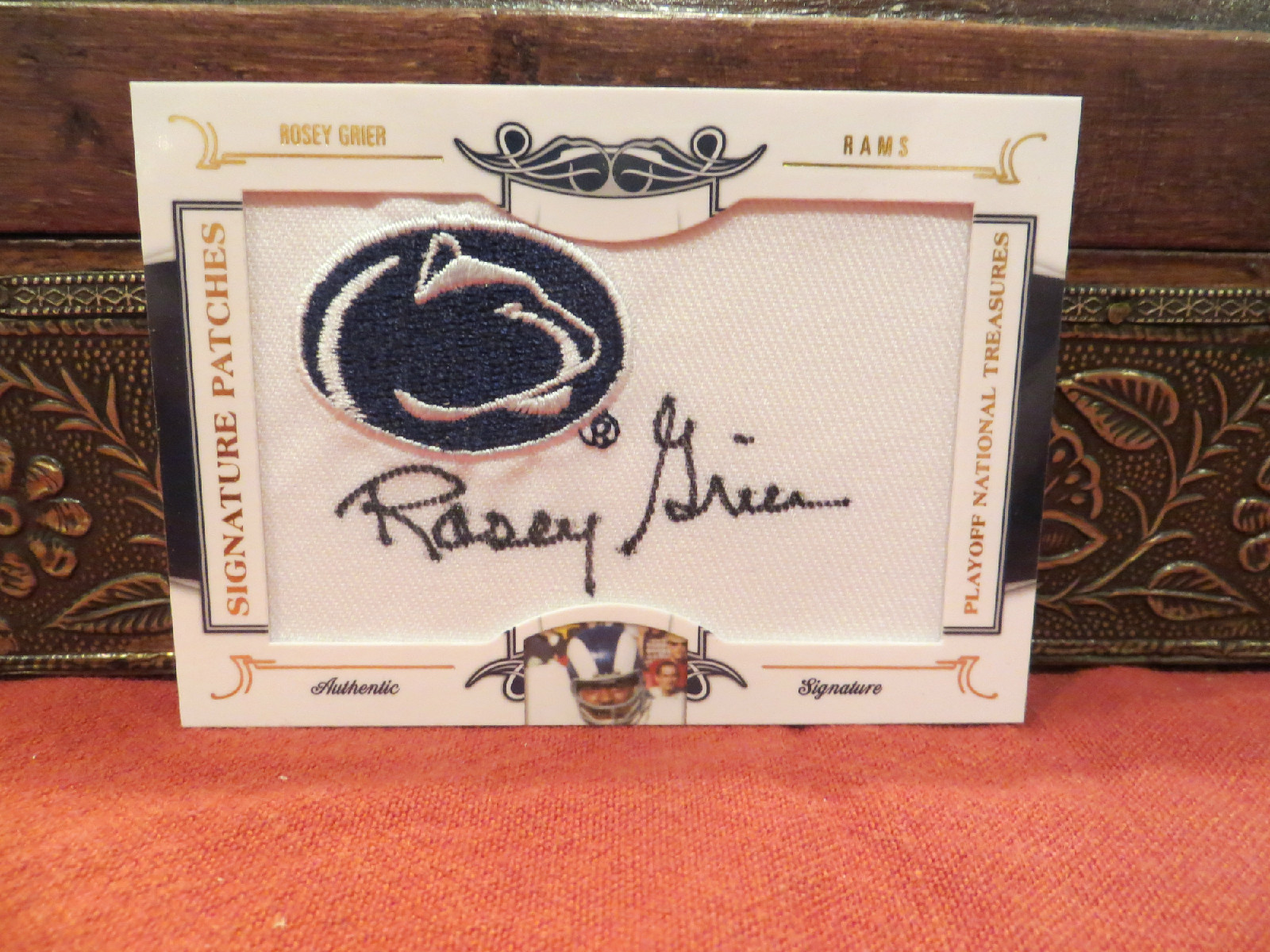 National Treasures Signature Patches Autograph Rams Auto Rosey Grier 07 ...