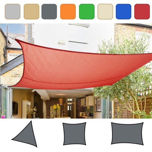 Sun Shade Sail Garden Patio Sunscreen Awning Canopy Screen 98% UV Block ...