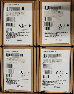 NEW HPE Proliant 480GB 6G SATA Read Intensive M.2 2280 DS SSD Bad Box ...