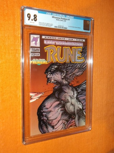 ULTRAVERSE PREMIERE #1/RUNE #3 CGC 9.8 {Flip book w/ Rune on front of ...