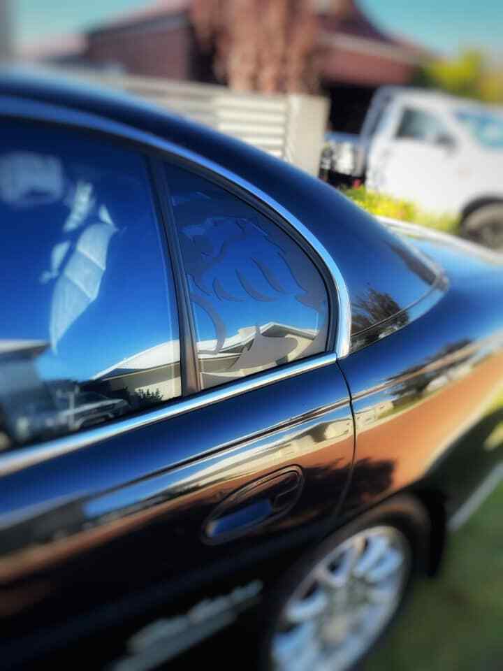 VY VZ VX VT Commodore Sedan (Vinyl Stickers) LION Qtr window decals ...
