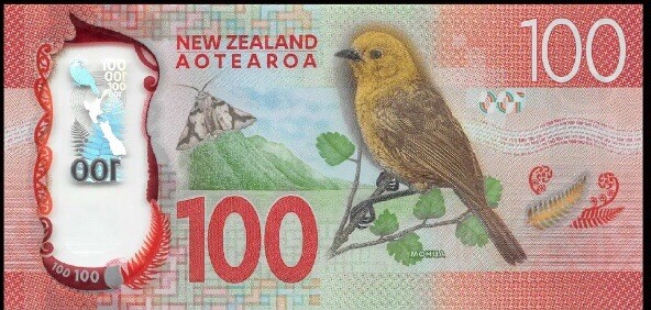 2016 New Zealand 100 Dollars Banknote Circulated. NZ$100 NZD Currency ...