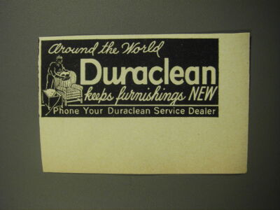 1955 Duraclean Service Ad - Around the world Duraclean keeps ...