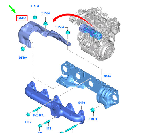 NEW FORD ECOSPORT MK2 BK EXHAUST MANIFOLD HEAT SHIELD 1867698 ORIGINAL ...