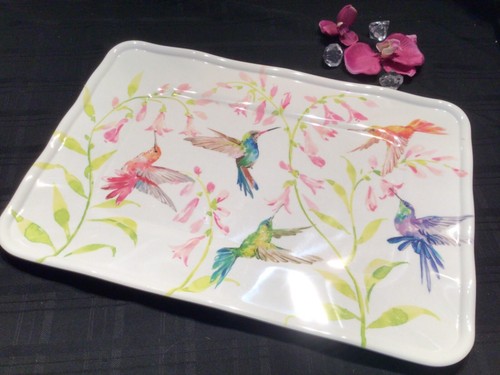 MELAMINE Flying Hummingbird Serving platter tray 13 x 18 | eBay